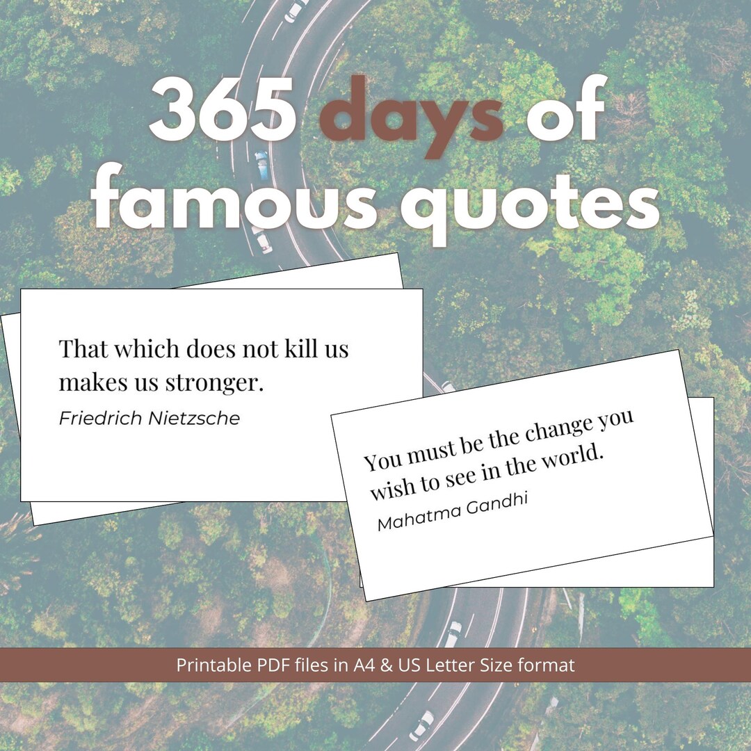 365 Days of Famous Quotes, Printable Inspirational Sayings, a Year of ...