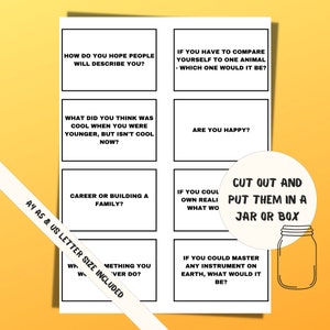 Printable Conversation Starters for Teens,table Talk Game,high School ...
