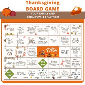 Thanksgiving Board Game Printable Instant Download Thanksgiving Game ...