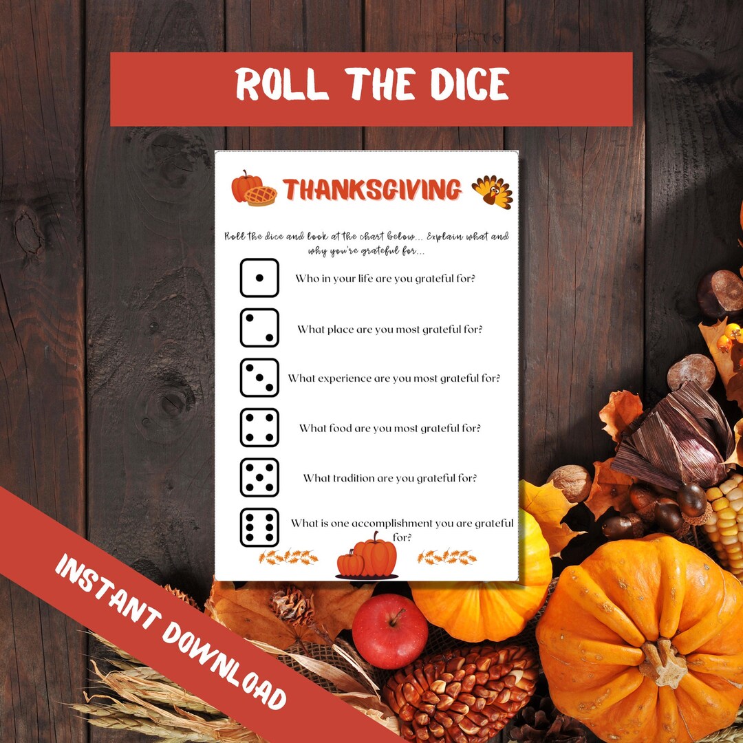 Thanksgiving Game Printable Instant Download for Thanksgiving Dinner or ...