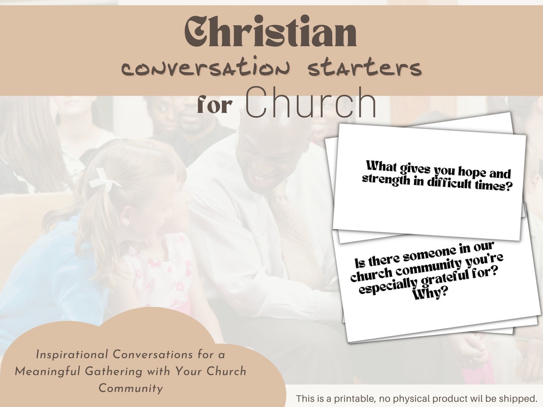 Printable Christian Conversation Cards, Discussion Cards for Church ...