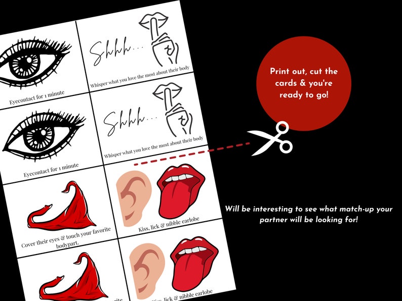 Foreplay Match Up Memory Printable Sex Game For Couple Date Night Activity Adult Sexy Naughty