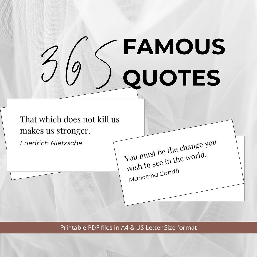 365 Days of Famous Quotes, Printable Inspirational Sayings, a Year of ...