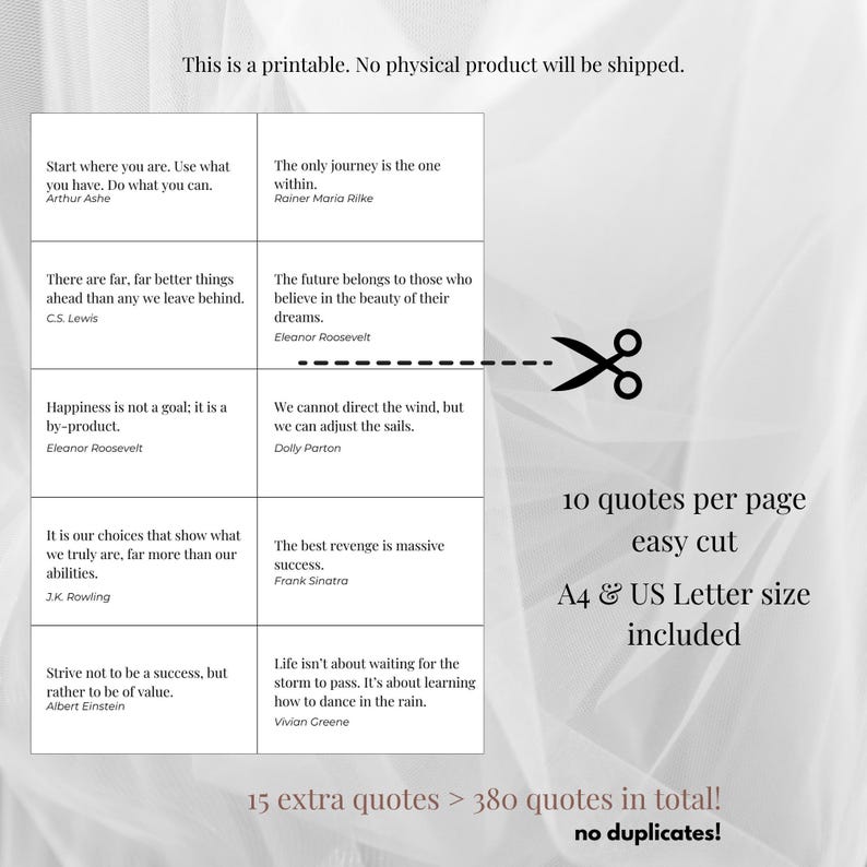 365 Days of Famous Quotes, Printable Inspirational Sayings, a Year of ...