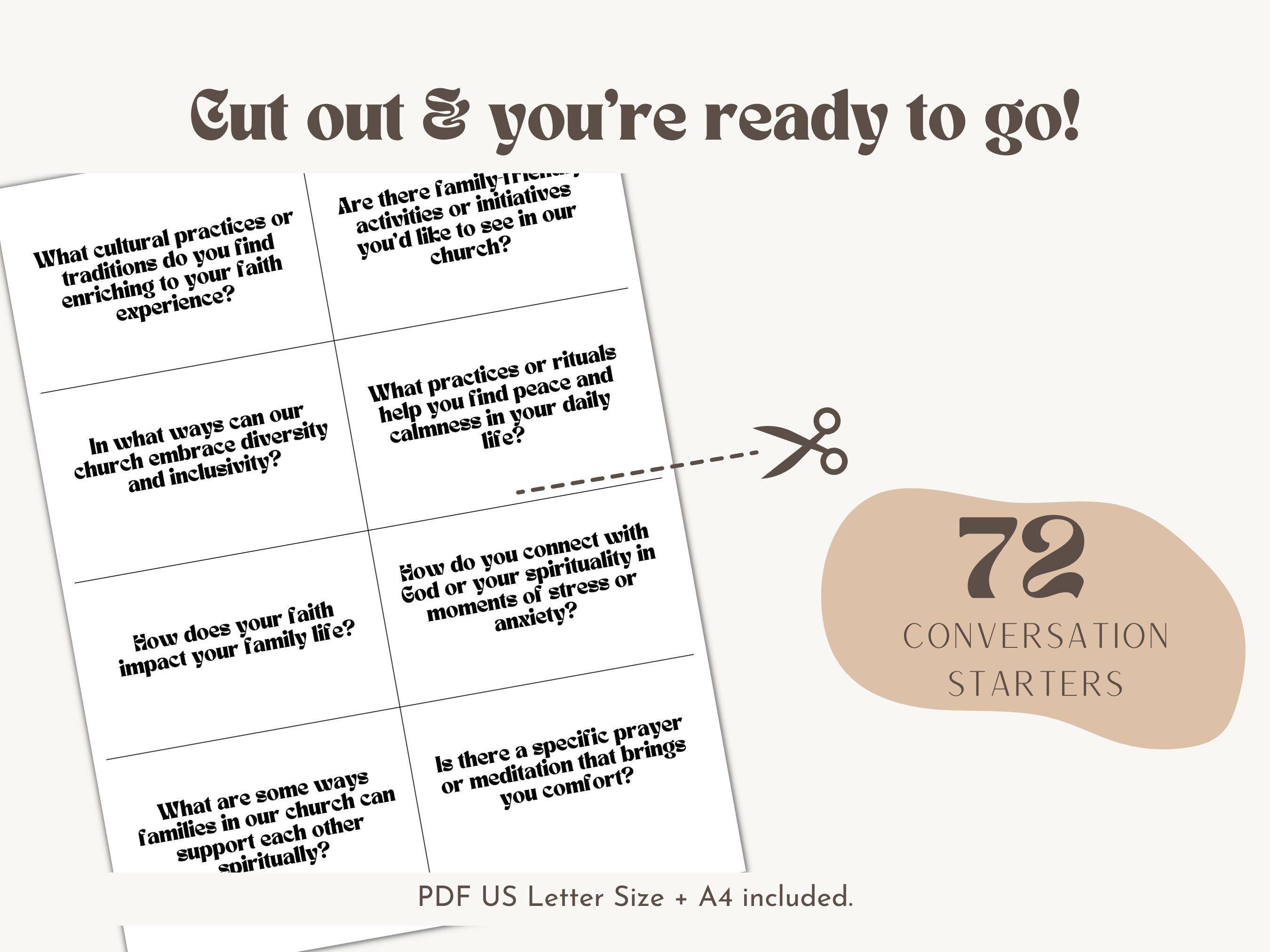 Printable Christian Conversation Cards Discussion Cards For Church
