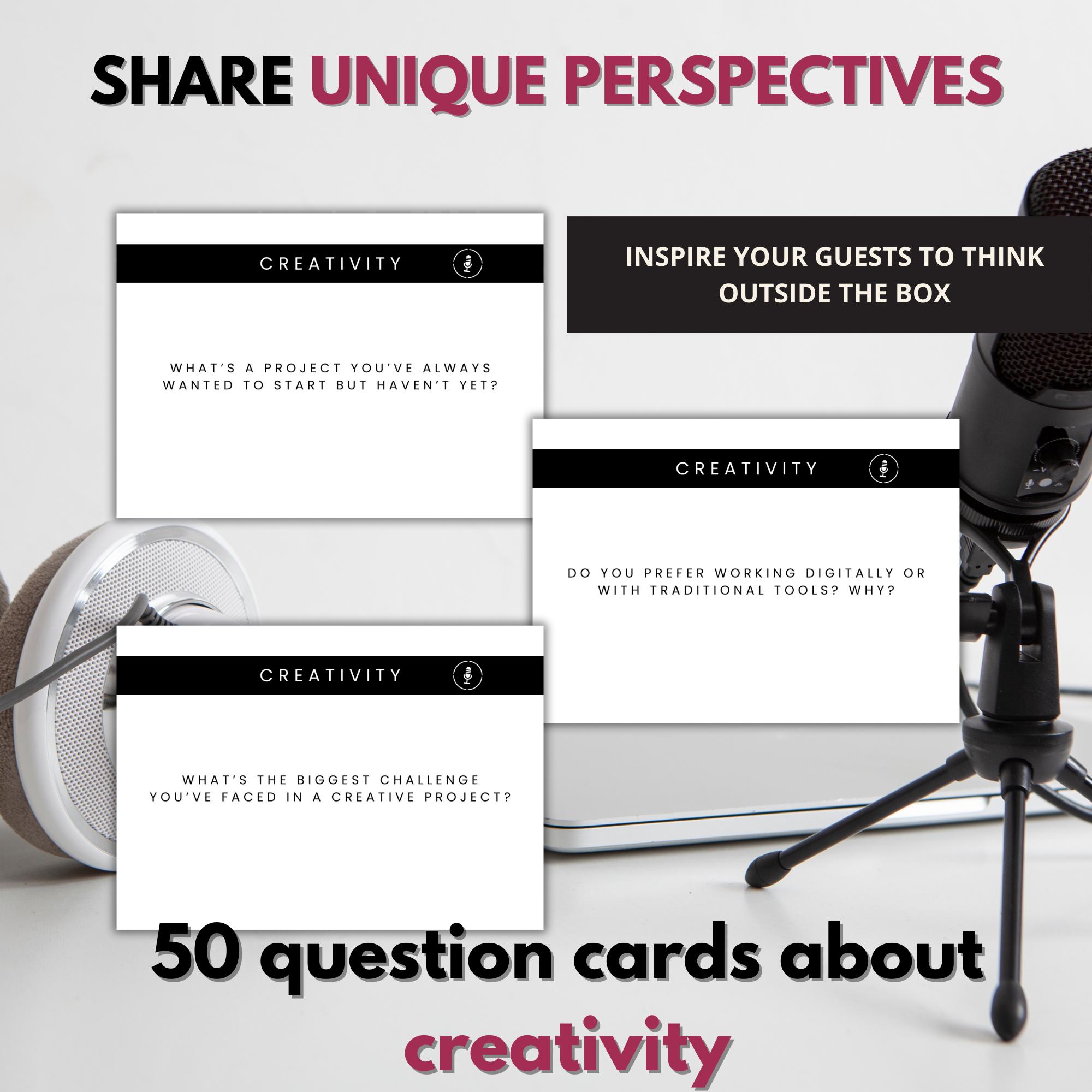 Podcast Interview Question Cards - Icebreakers, Personal Growth ...