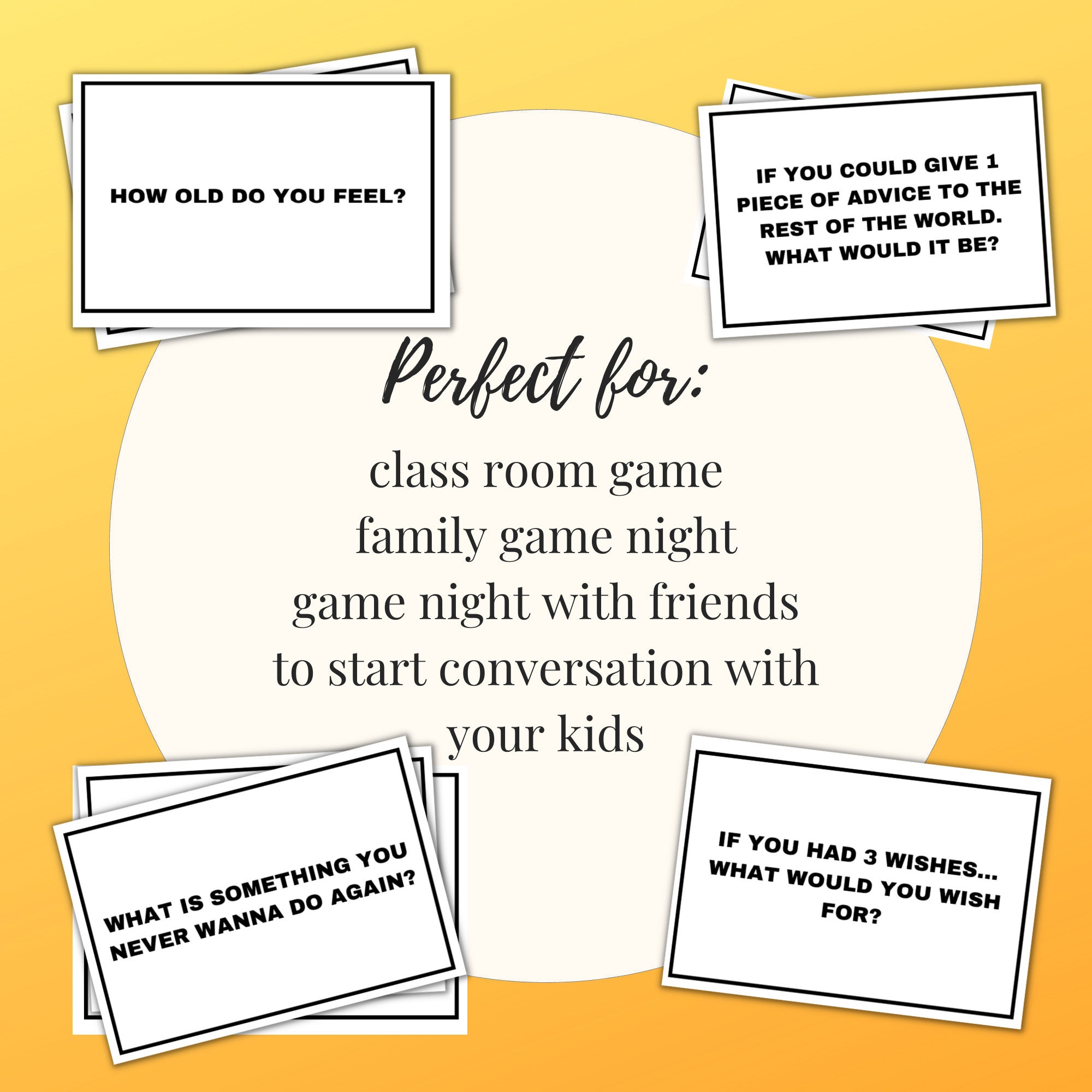 Printable Conversation Starters For Teens Table Talk Game High School