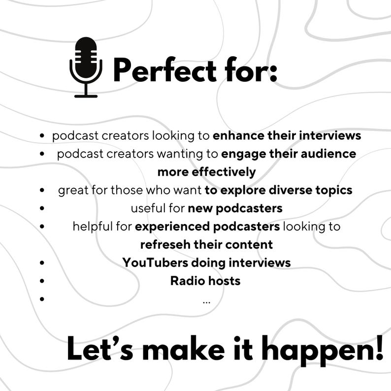 Podcast Interview Question Cards - Icebreakers, Personal Growth ...