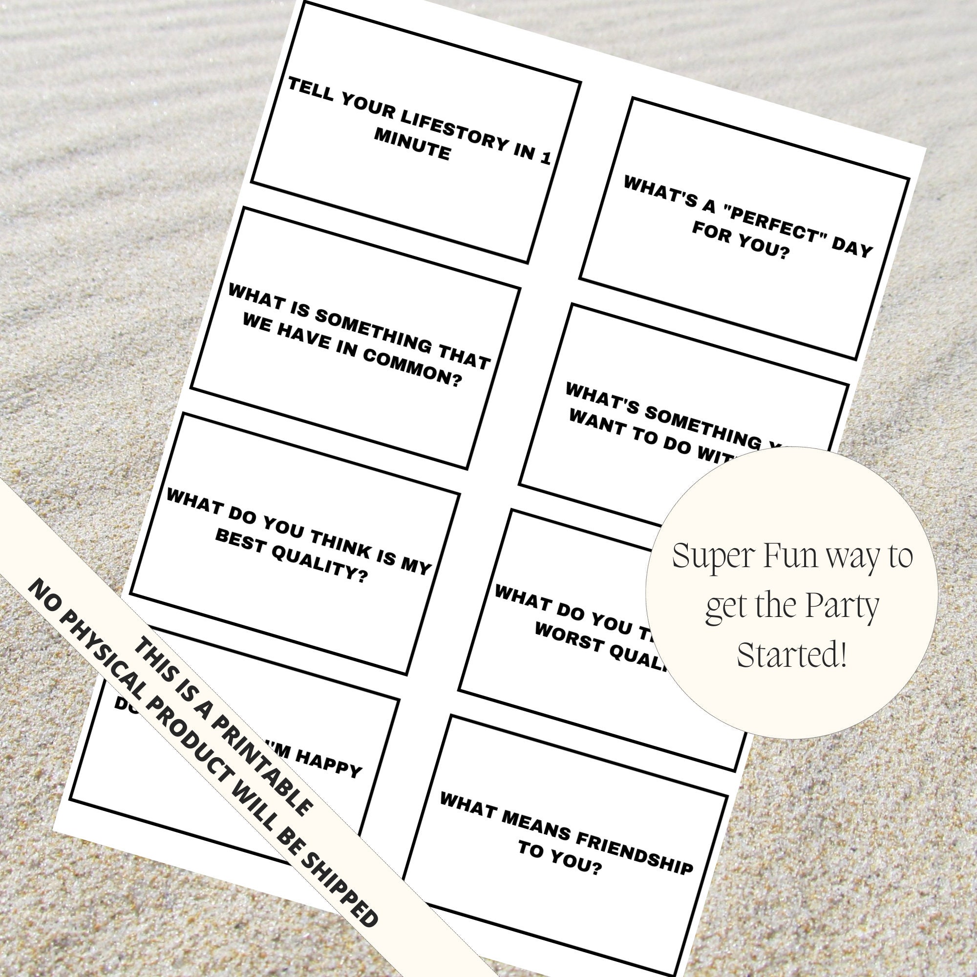 200 Printable Conversation Starter Cards New Years Eve,table Talk New ...