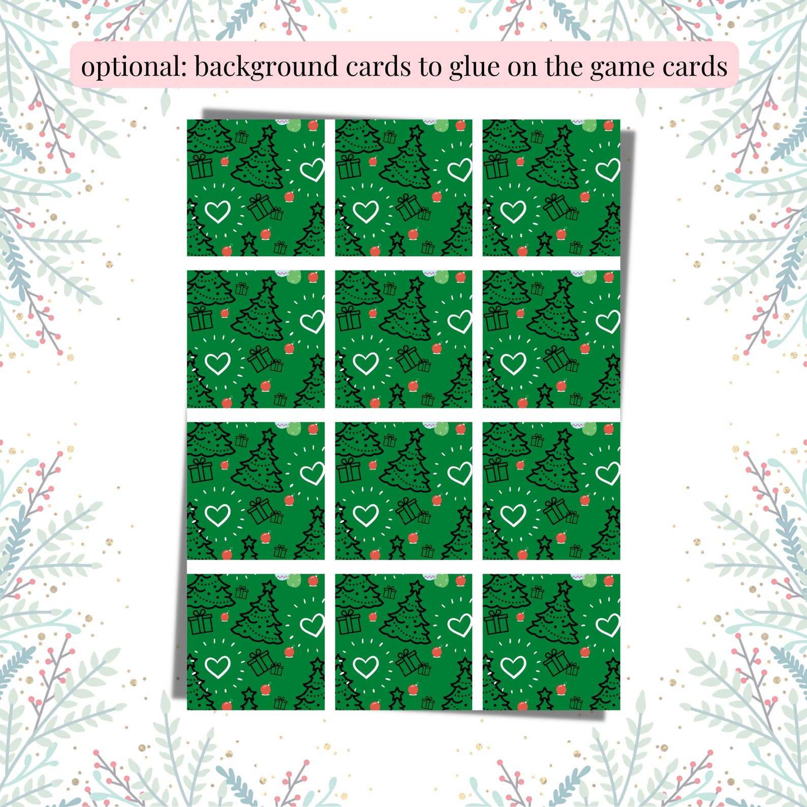 Christmas Printable Memory Game for Kids 18 Cards, Family Game, Fun ...