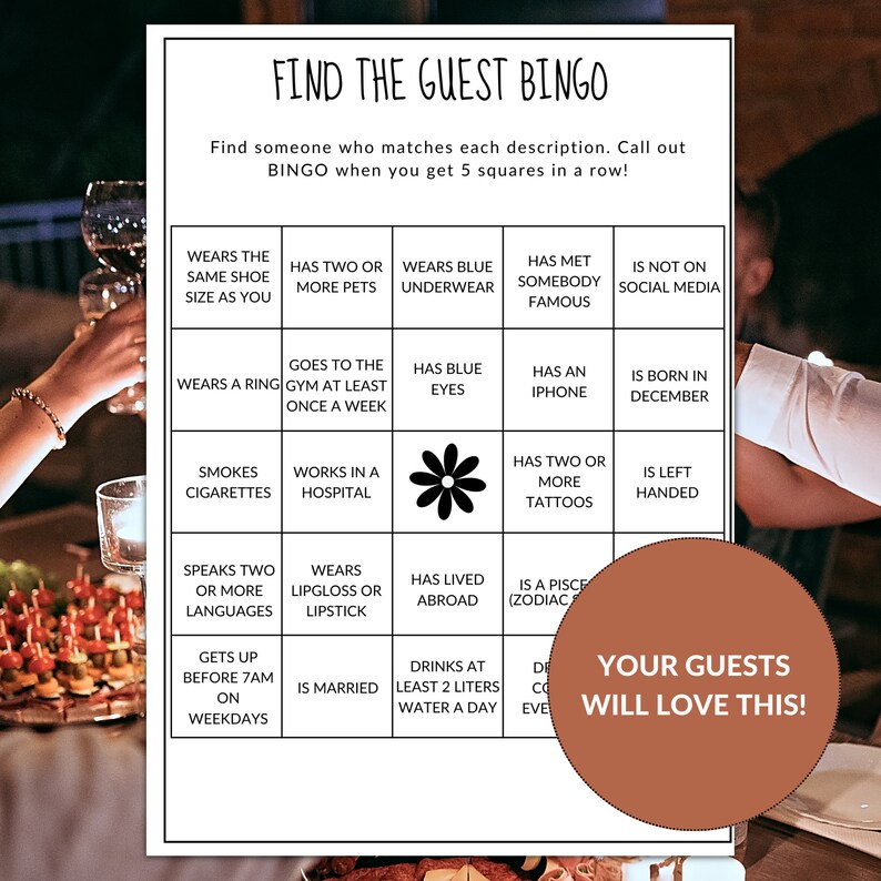 Printable Dinner Party Games,dinner Table Party Gamest, Bachelorette ...