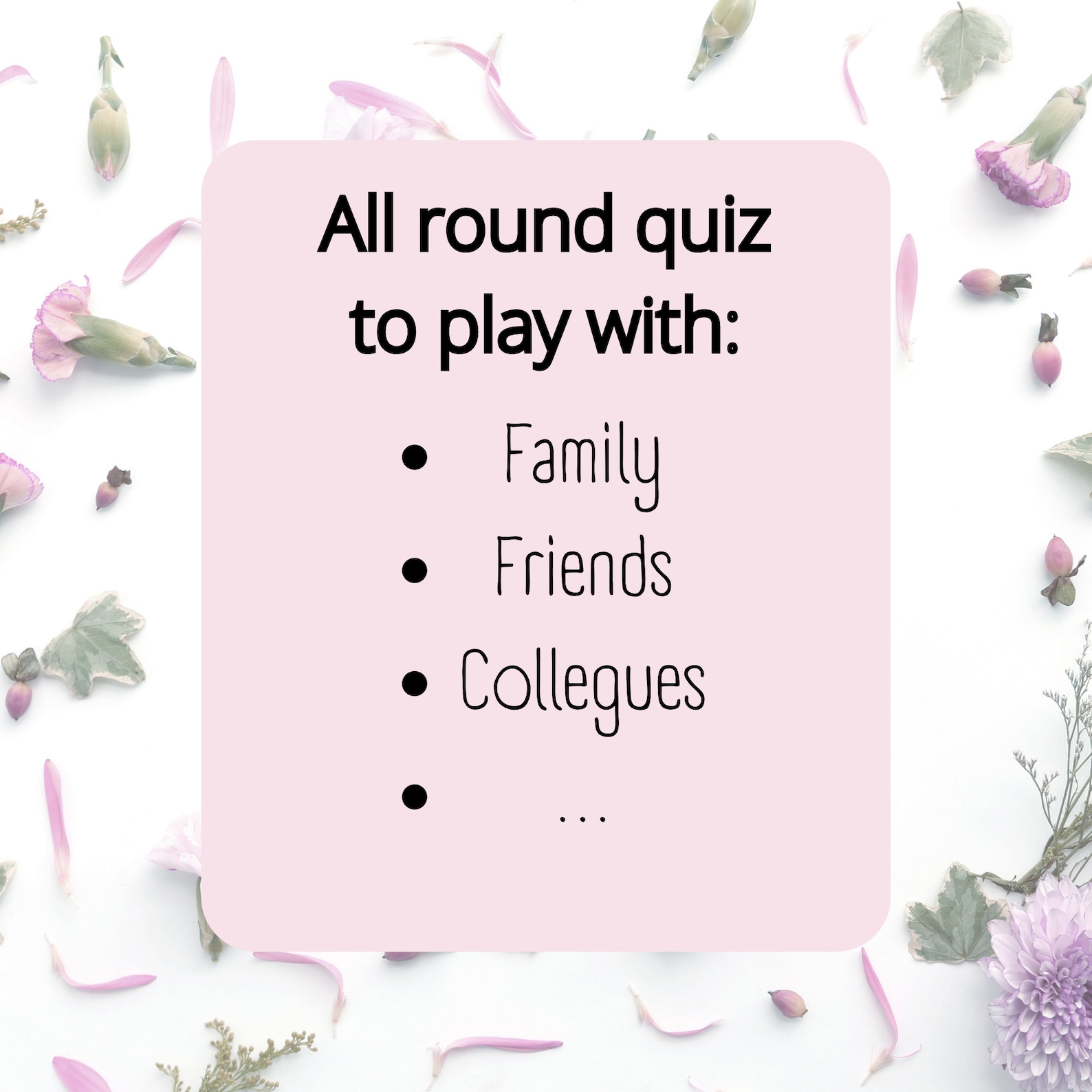 Printable Quiz for Family Game Night or Birthday Party, Instant ...