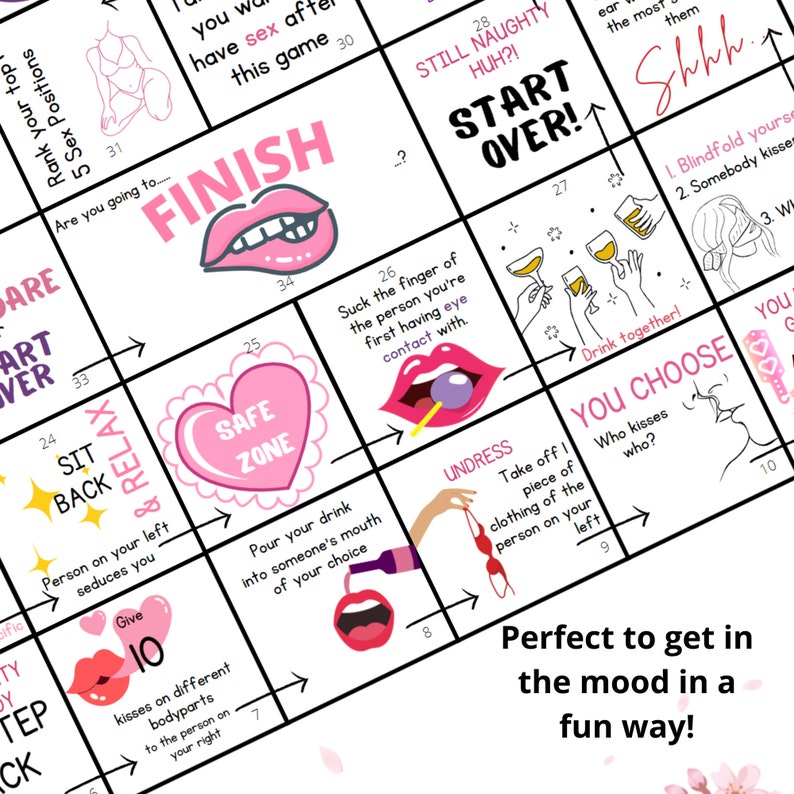 Printable Swingers Board Game For Couples Foreplay Game Sex Etsy