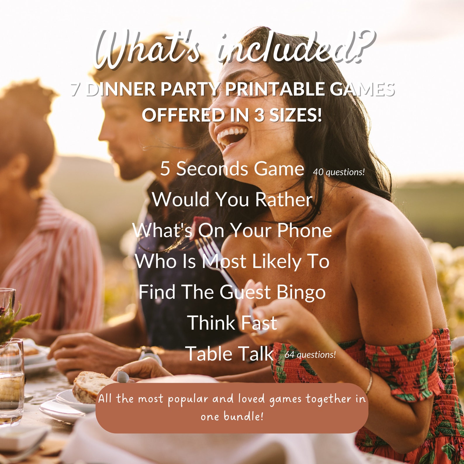 Printable Dinner Party Games,dinner Table Party Gamest, Bachelorette ...