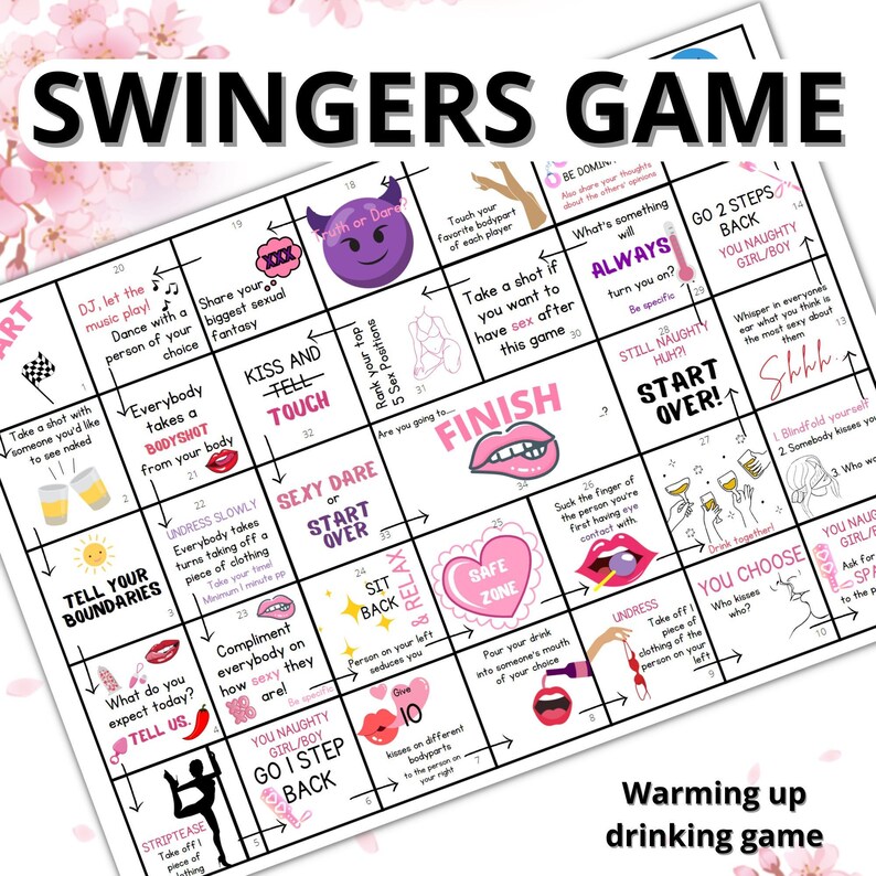 Printable Swingers Board Game For Couples Foreplay Game Sex Etsy