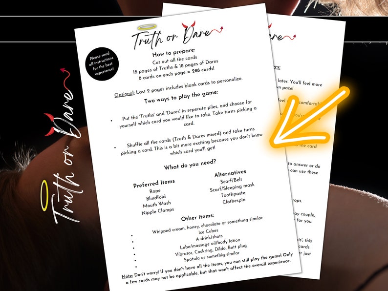 Sex Games Couple Game Foreplay Game Printable Date Night Activity Adult