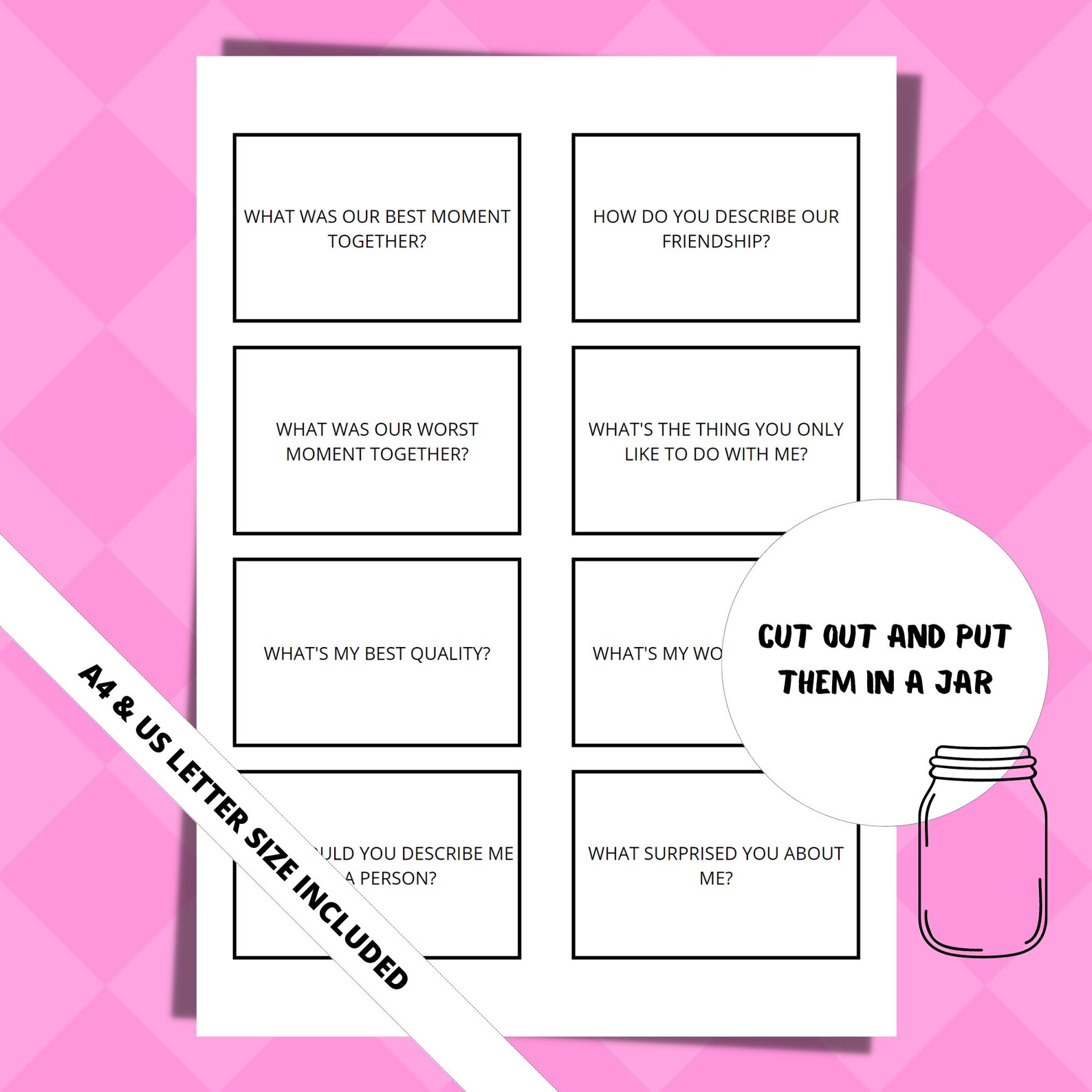 100+ Printable Conversation Starter Cards for Best Friends,table Talk ...