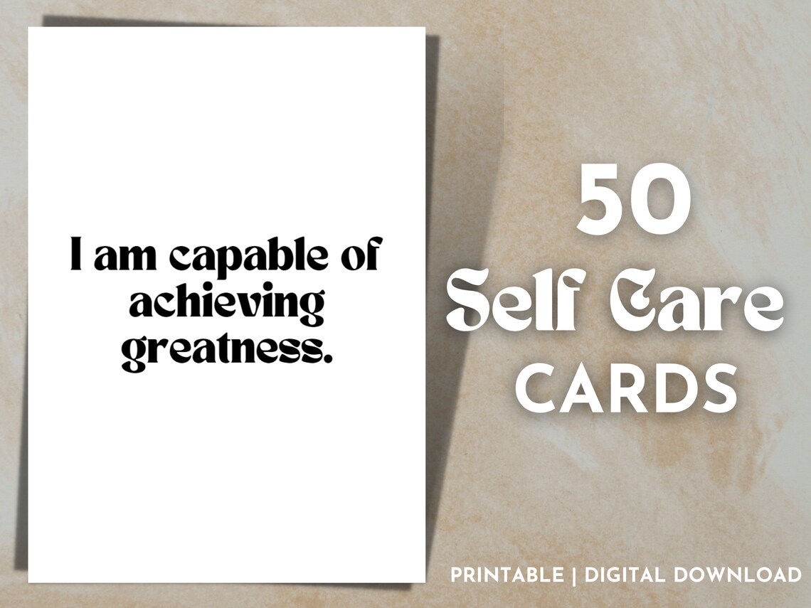 Printable Affirmation Cards for Daily Affirmation, Self Care, Positive ...