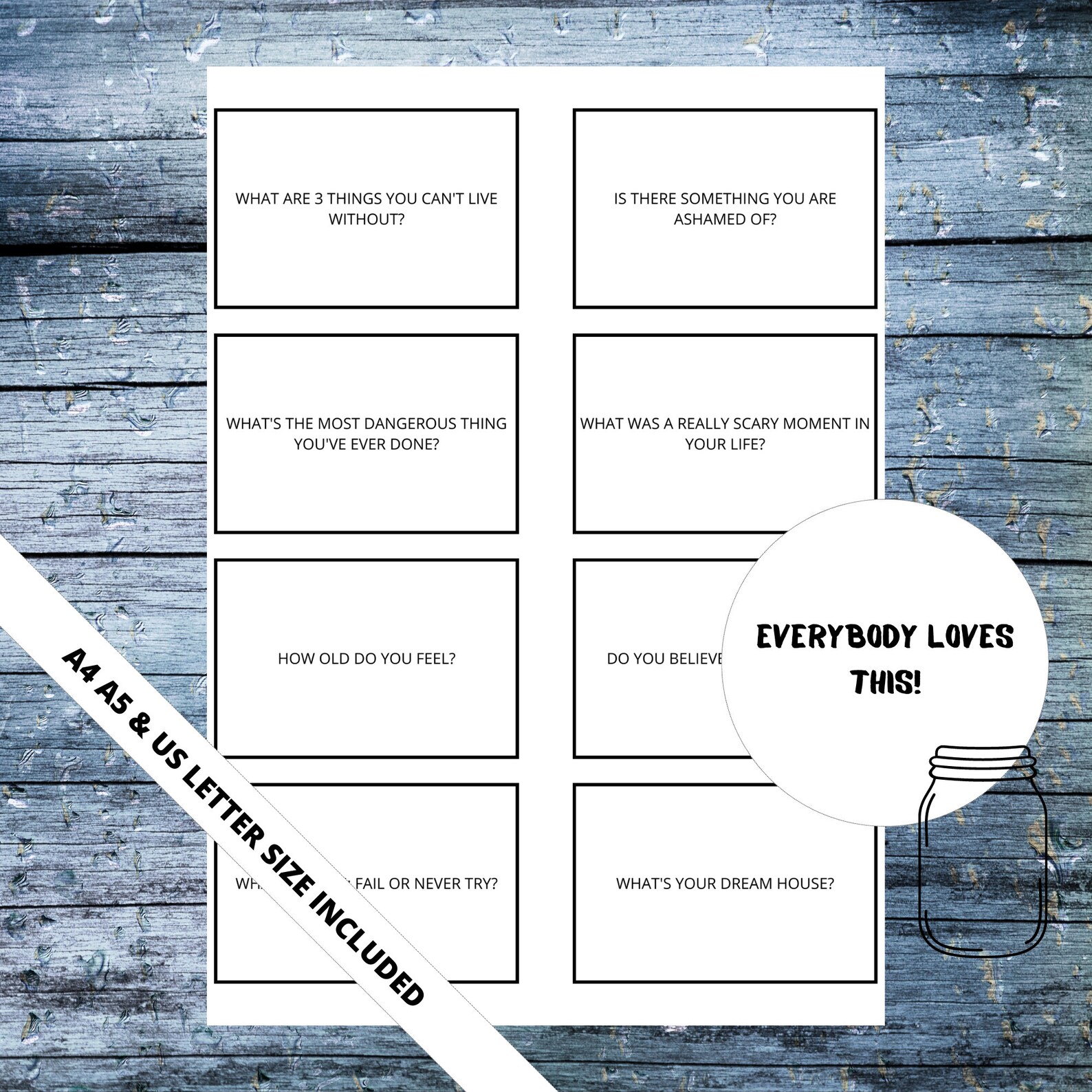 120 Printable Conversation Starter Cards,table Talk Game,social Anxiety ...