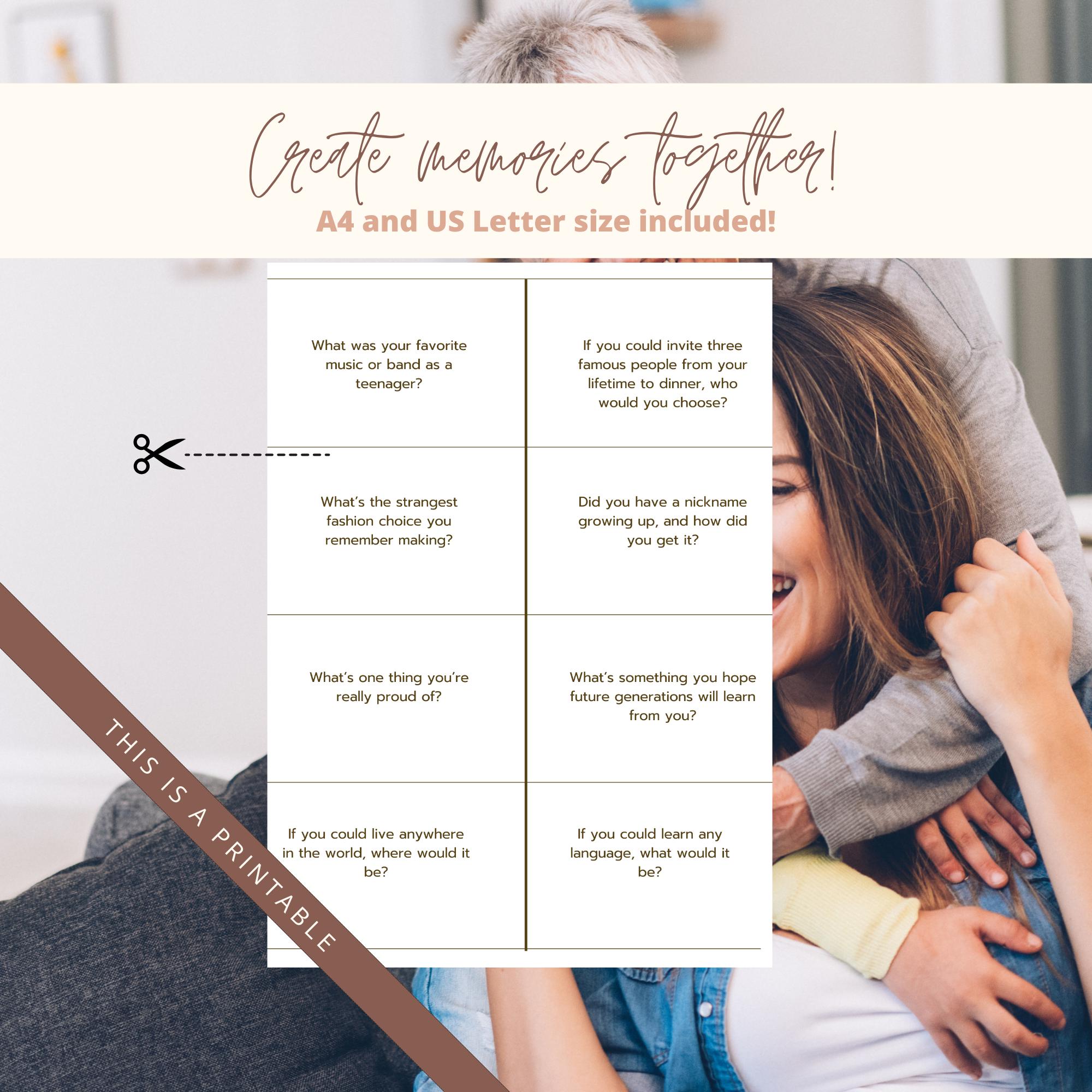 Generations Unplugged Printable Conversation Starter Game, Christmas or ...