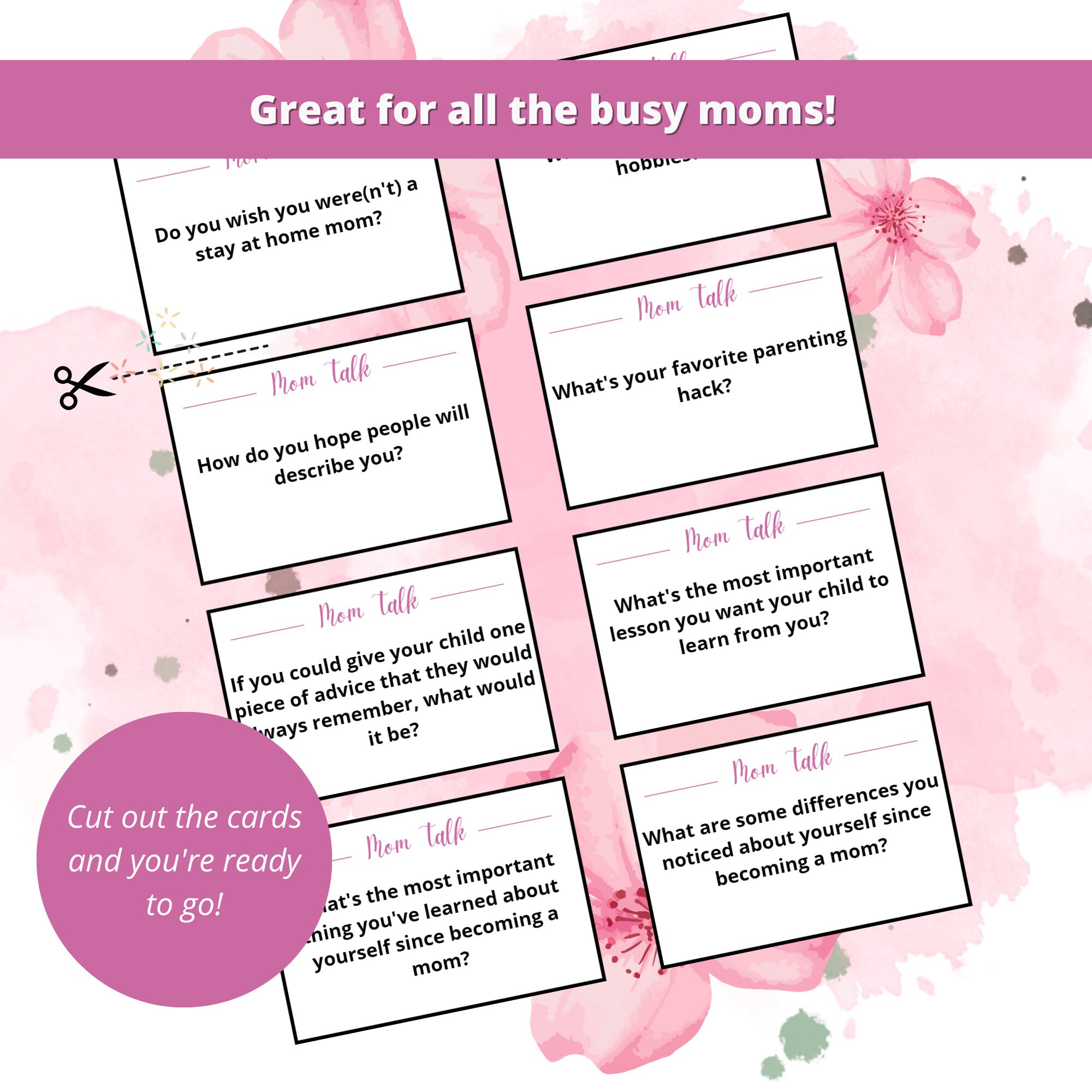 Mothers Table Talk Game,conversation Starter Cards,mother's Day Gift ...