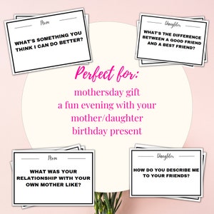 Mother-daughter Table Talk Game,conversation Cards,mother's Day Gift ...