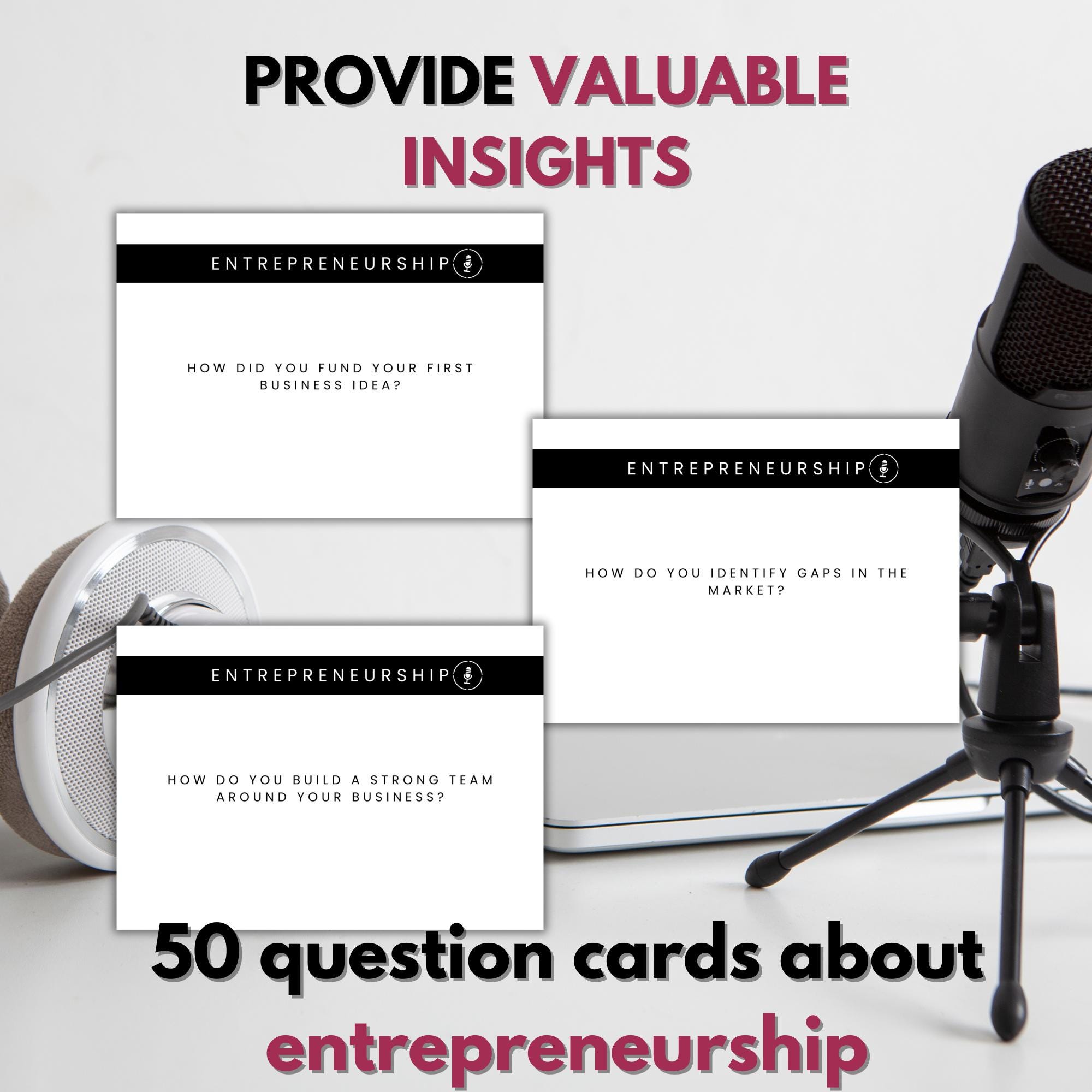 Podcast Interview Question Cards - Icebreakers, Personal Growth ...