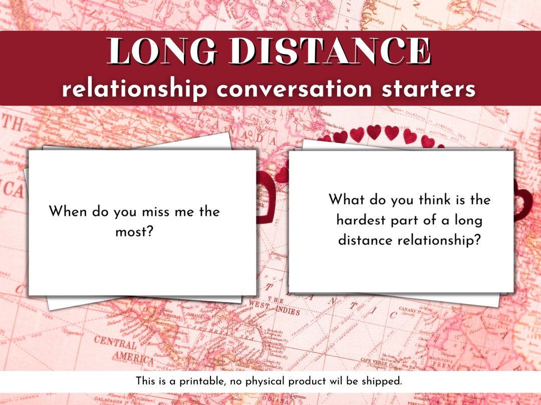 Printable Long Distance Relationship Conversation Cards, Boyfriend Gift ...