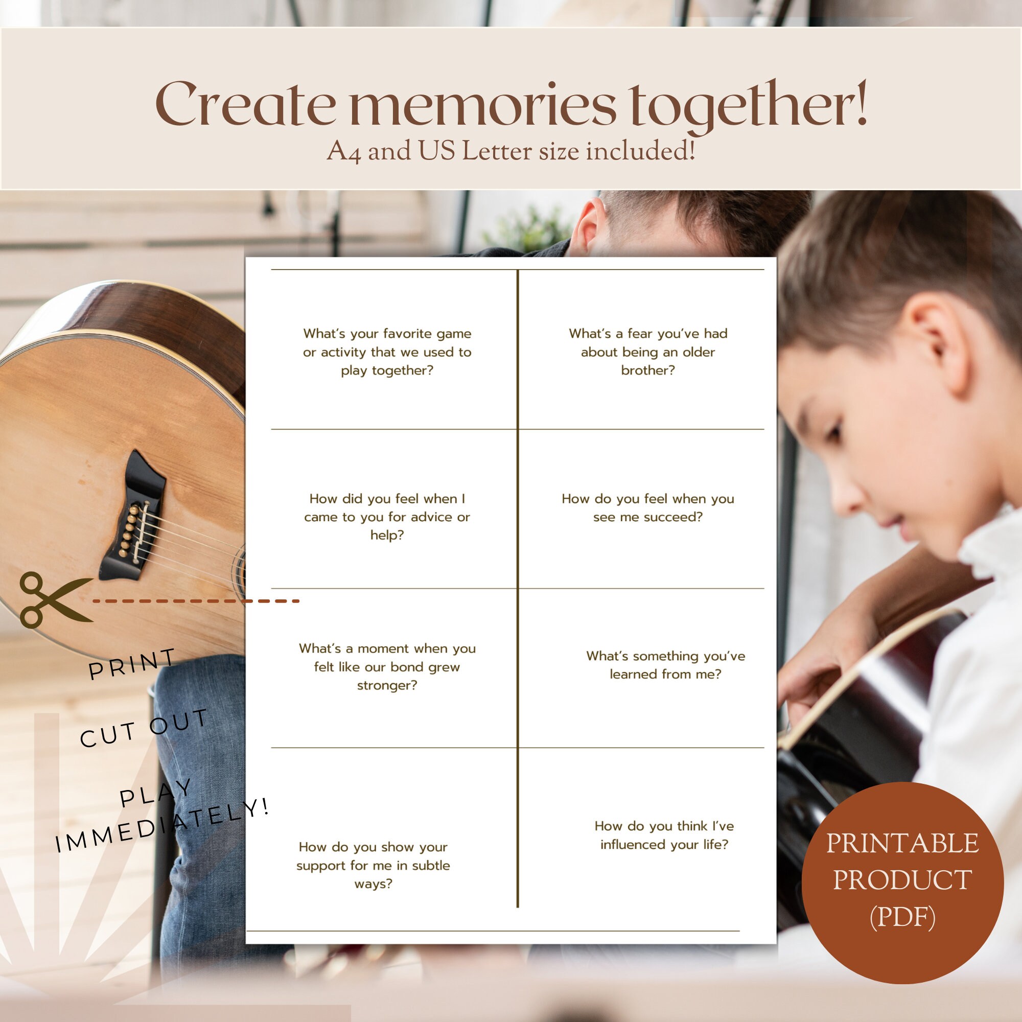 100 Questions to Ask Your Older Brother, Table Talk Game, Conversation ...