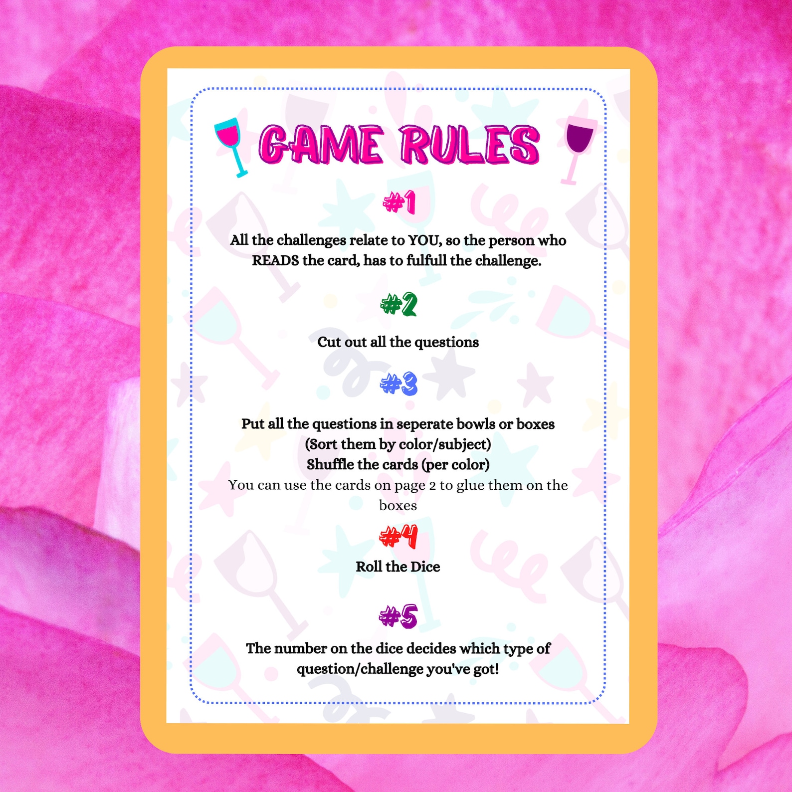 Printable Drinking Game Cards,party Game,ladies Night,printable,adult ...
