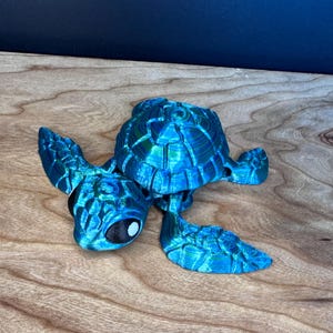 3D Printed Articulated Sea Turtle – Custom Colors | Ocean Lover Gift ...