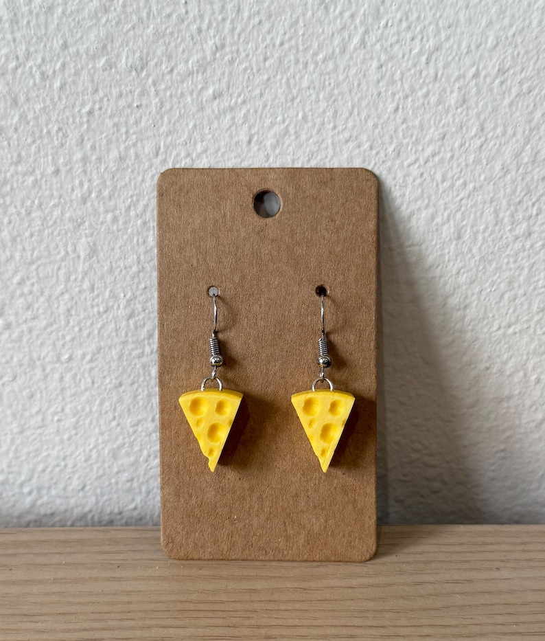 3D Printed Cheese Head Earrings | Sterling Silver Hooks | Green Bay ...