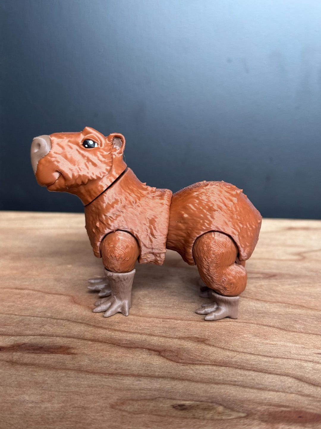 Capybara Articulated Figure – 3D Printed Posable Desk Toy, Fun Fidget ...