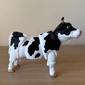 3D Printed Articulated Cow Fidget Toy | Holstein or Highland | 7 ...