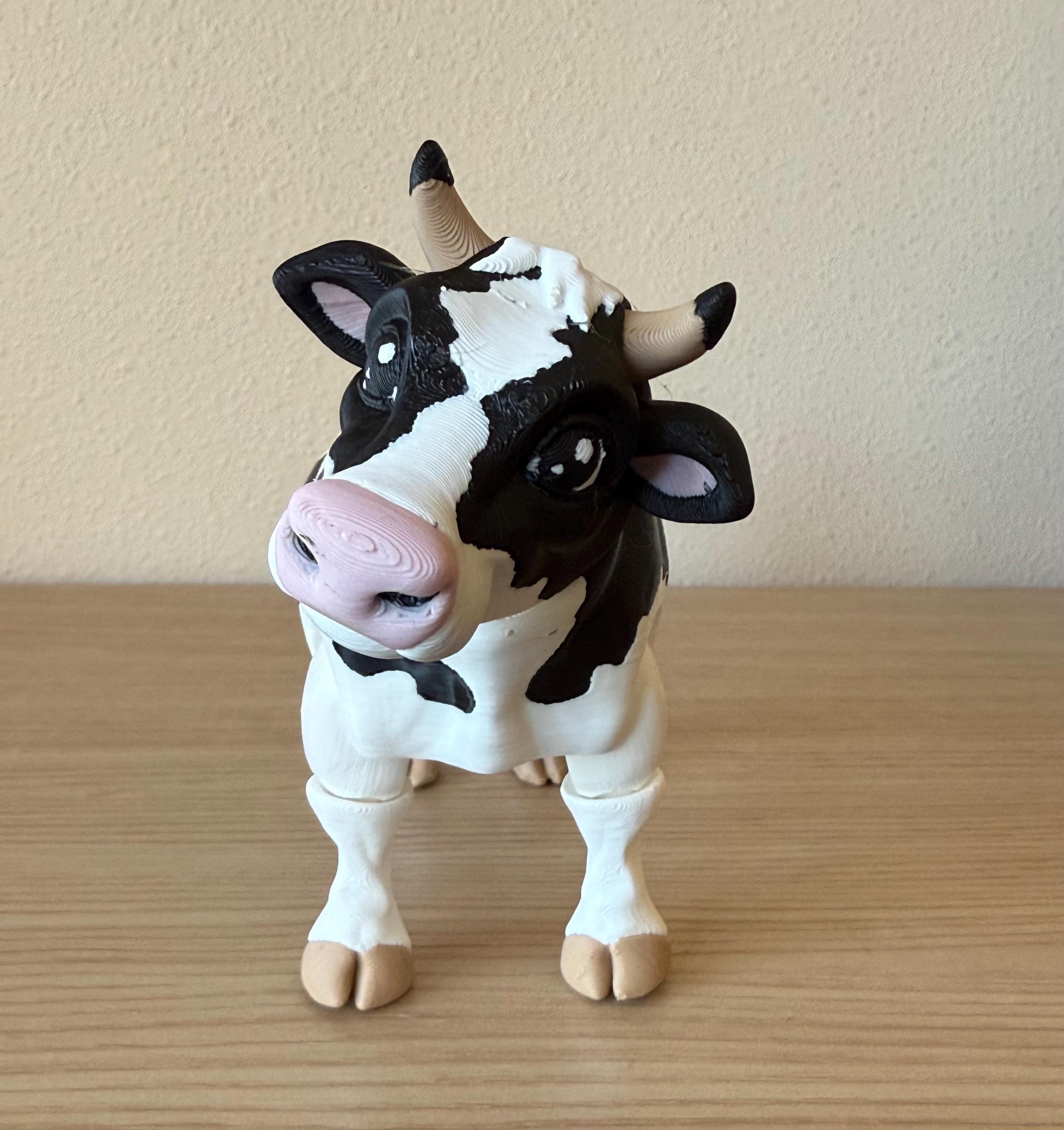 3D Printed Articulated Cow Fidget Toy | Holstein or Highland | 7 ...