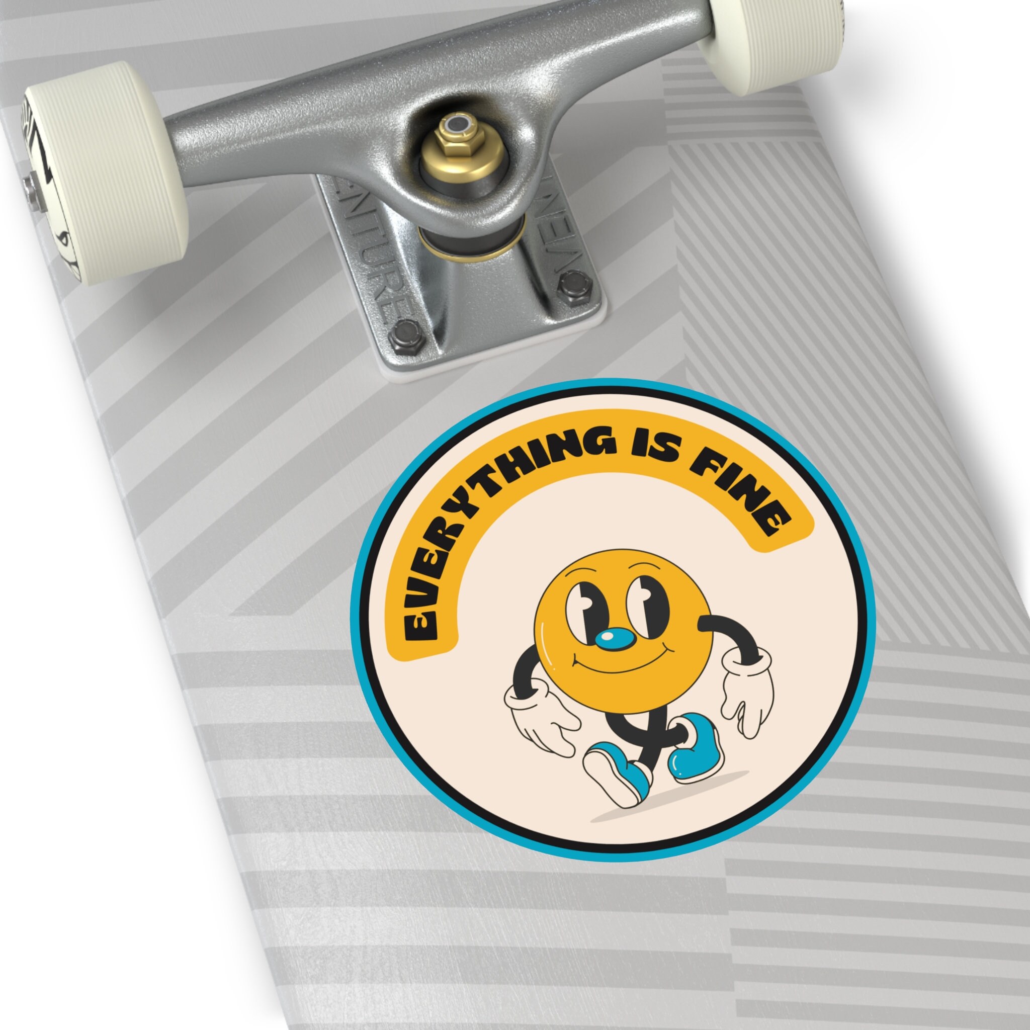 Everything is Fine Sticker It's Fine Sticker Round Vinyl Sticker - Etsy