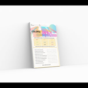 Colors Korean Worksheet Digital Download Teachers & Student Png Jpg Svg ...