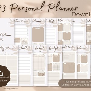 2023 Personal Planner - Printable and Downloadable - Daily Weekly ...