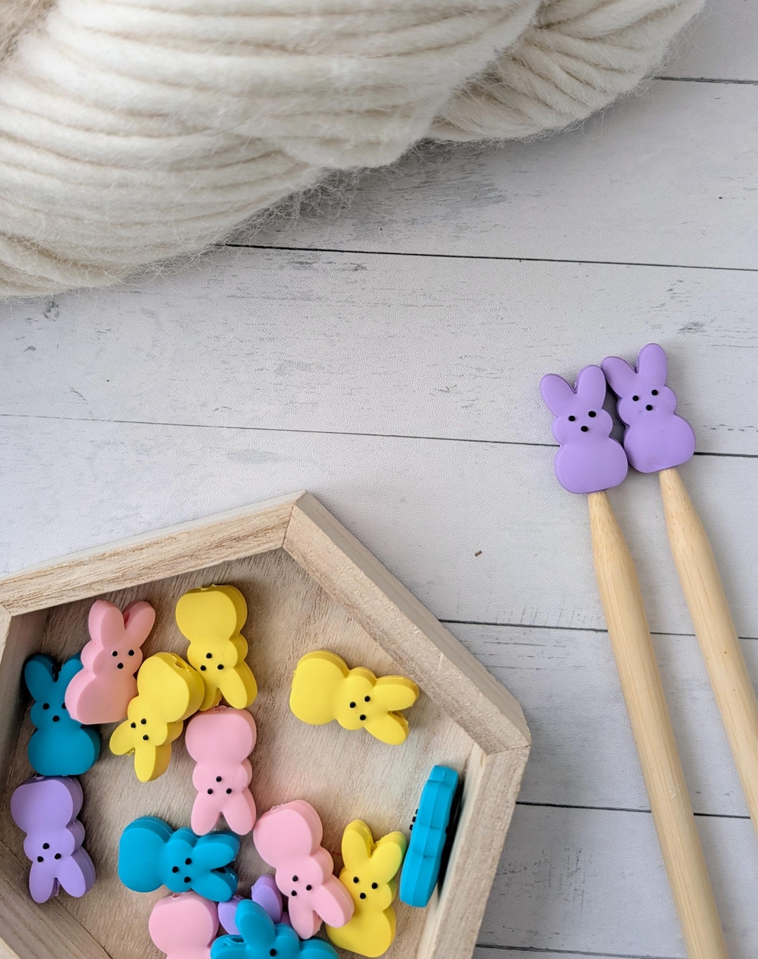 Knitting Needle Point Protectors | Bunny Peep Stitch Stoppers ...
