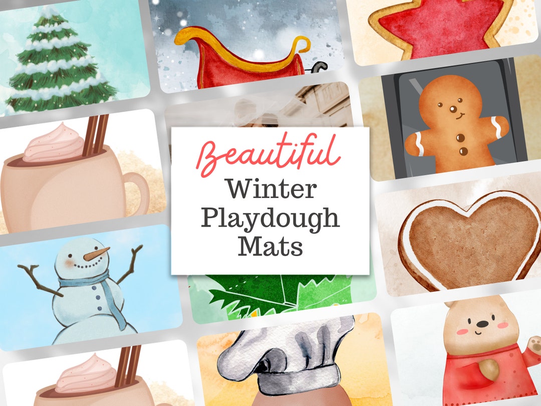 Winter Play Dough Mats, Winter Homeschool Activity, Printable Play Doh ...