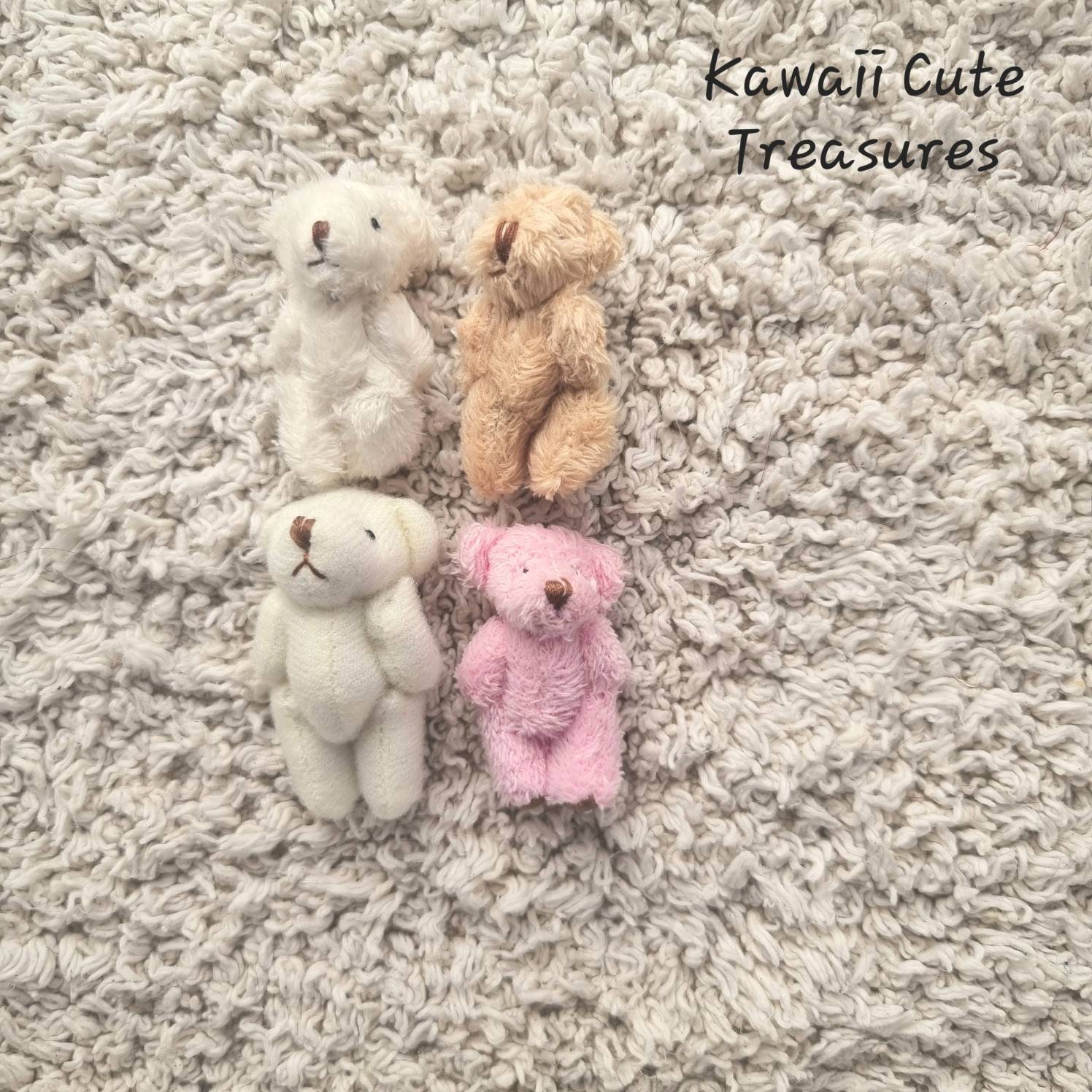 Artsy Mini Bears Cute Kawaii Plush Doll House Toy, Soft Furry, 4 Cm ...
