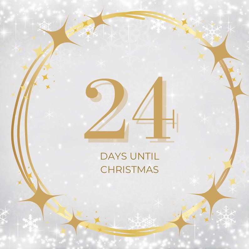 Christmas Countdown for Social Media Posts Instagram Pinterest Facebook ...