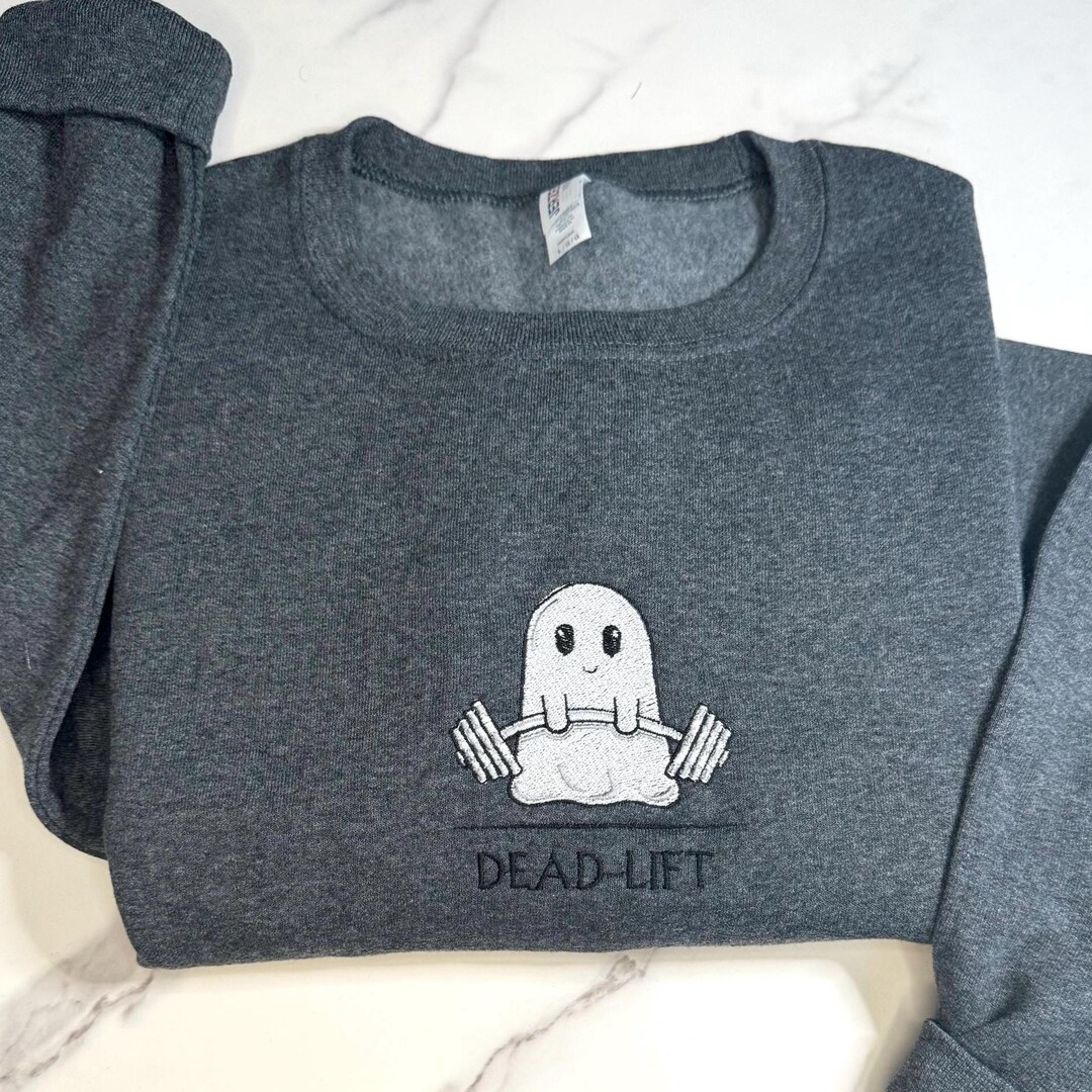 Halloweentown Dead Lift Sweatshirt, Embroidered Halloween Sweatshirt ...