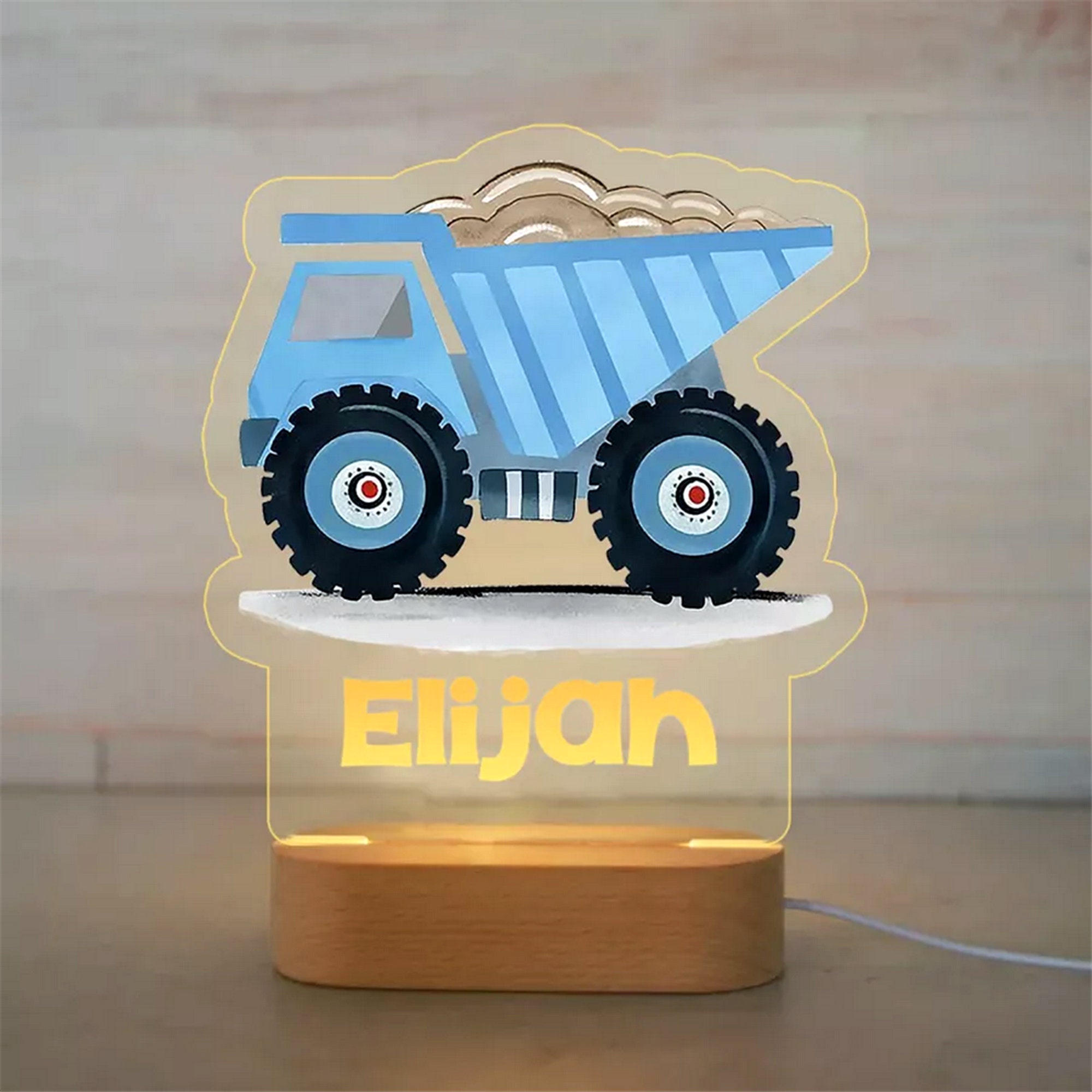 Personalized Dump Truck Night Light | Custom Truck Night Lights With ...