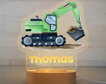 Personalized Tractor Night Light - Etsy