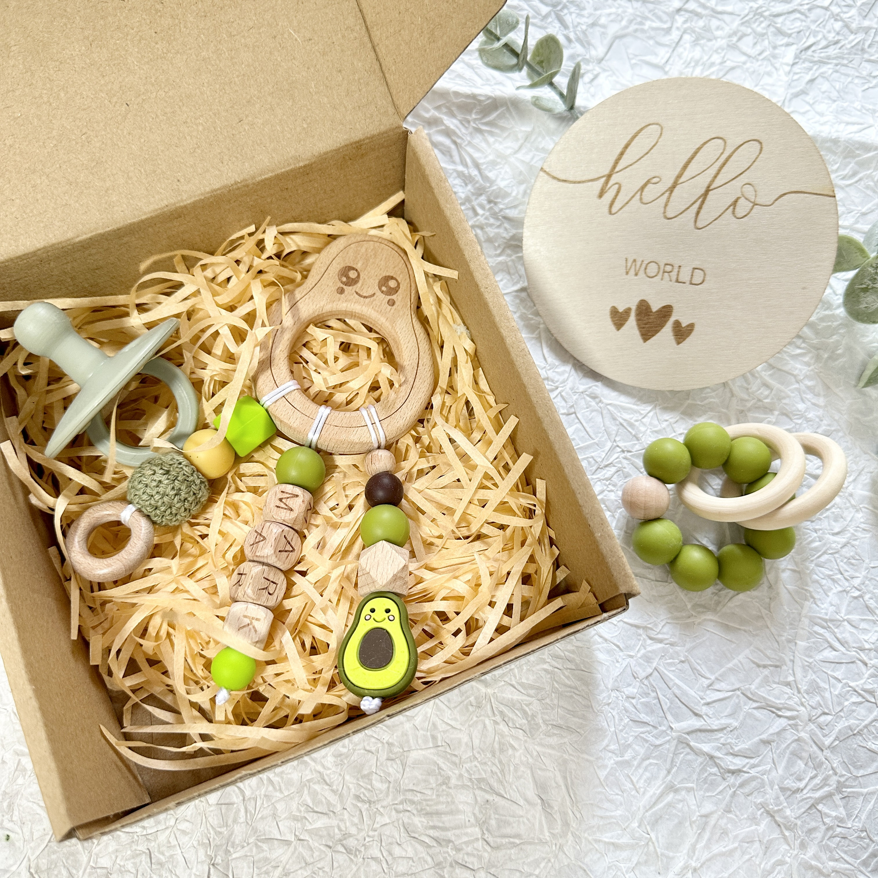 Personalised Baby Gift Box | 4 Piece Gift Set | Newborn Gift Basket ...