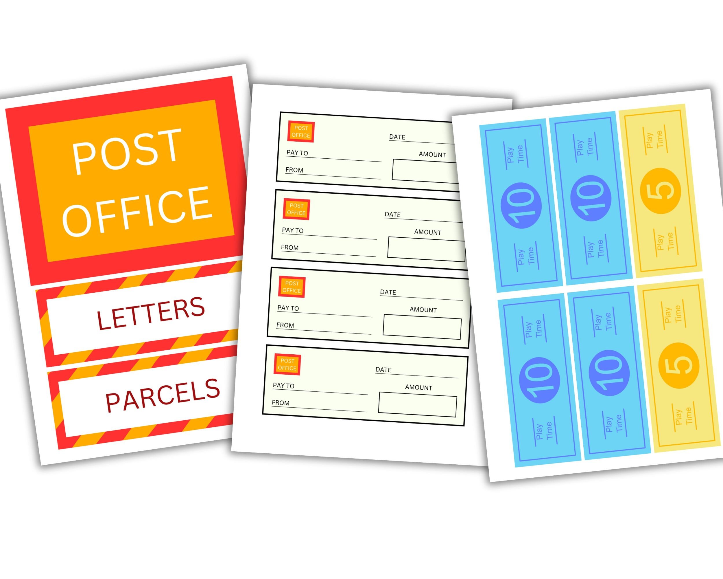 Printable Post Office Dramatic Play Pretend Play Set Toy - Etsy Australia