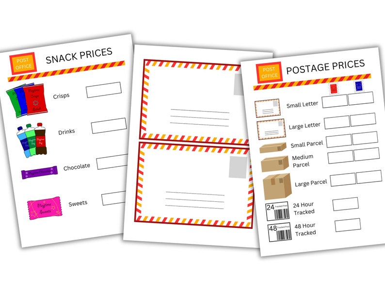 Printable Post Office Dramatic Play Pretend Play Set Toy - Etsy Australia