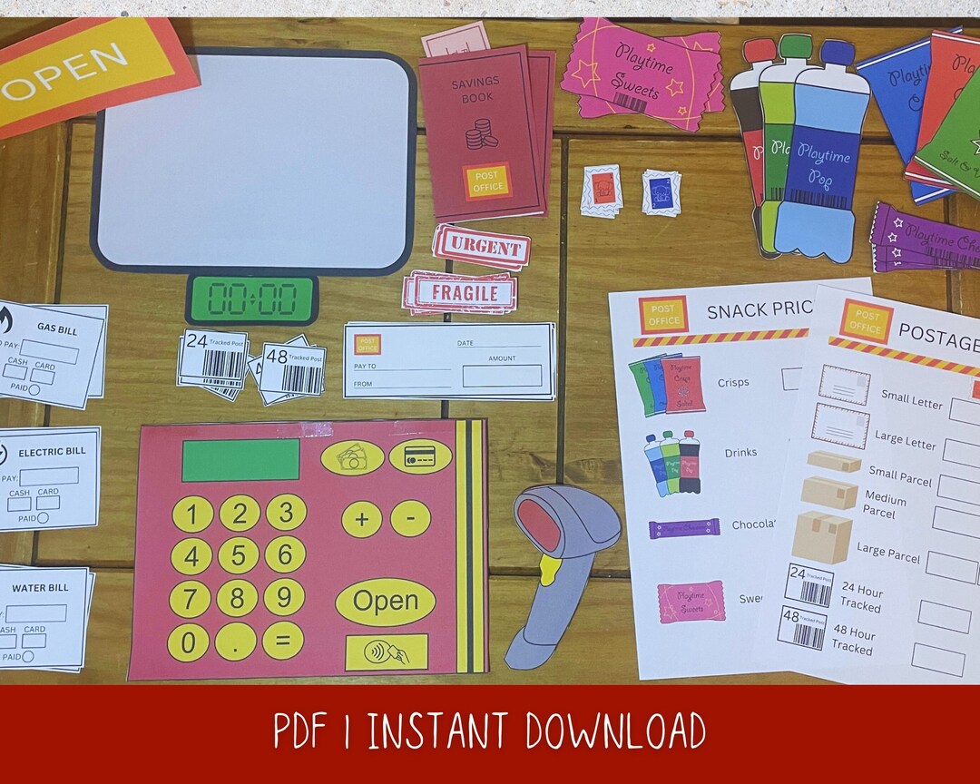 Printable Post Office Dramatic Play Pretend Play Set Toy - Etsy Australia
