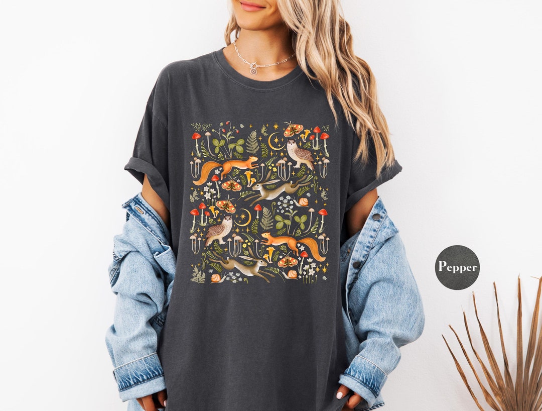 Mystical Magical Forest Friends Wildlife Comfort Colors® Tee Shirt ...